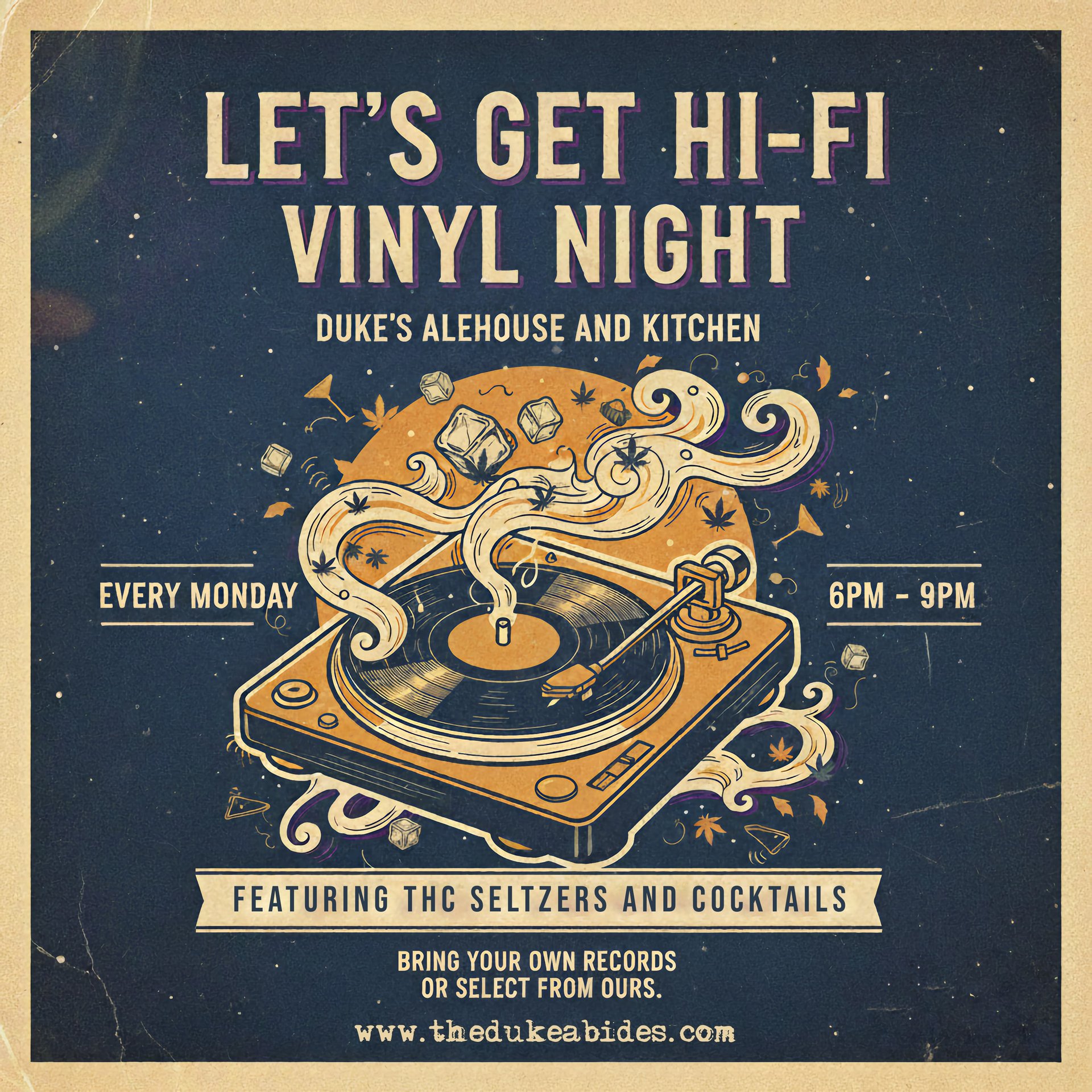 Let's Get Hi-Fi Vinyl Nights at Duke's - Duke's Alehouse & Kitchen ...