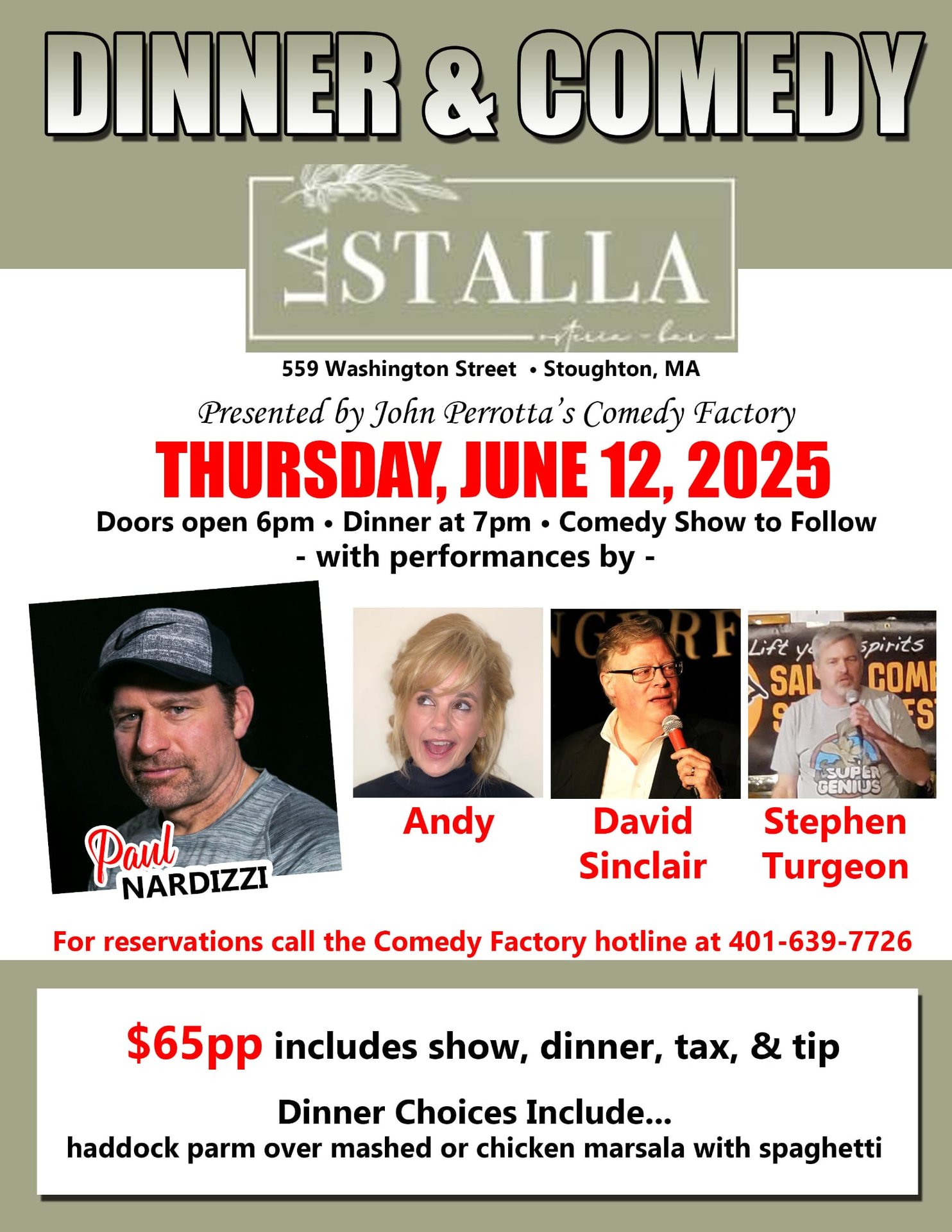 Comedy Show - La Stalla Osteria & Bar - Italian Restaurant in Stoughton, MA