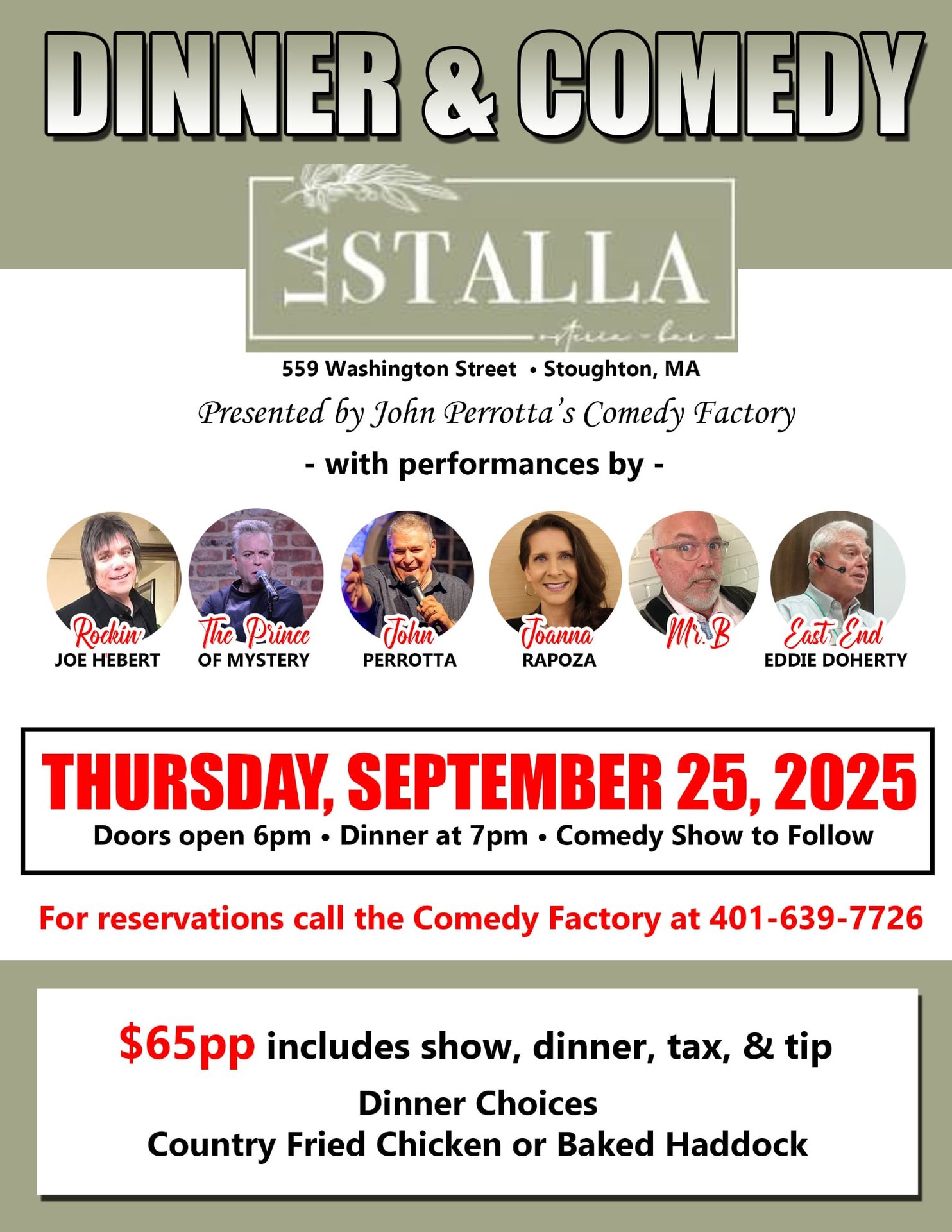 Comedy Show - La Stalla Osteria & Bar - Italian Restaurant in Stoughton, MA