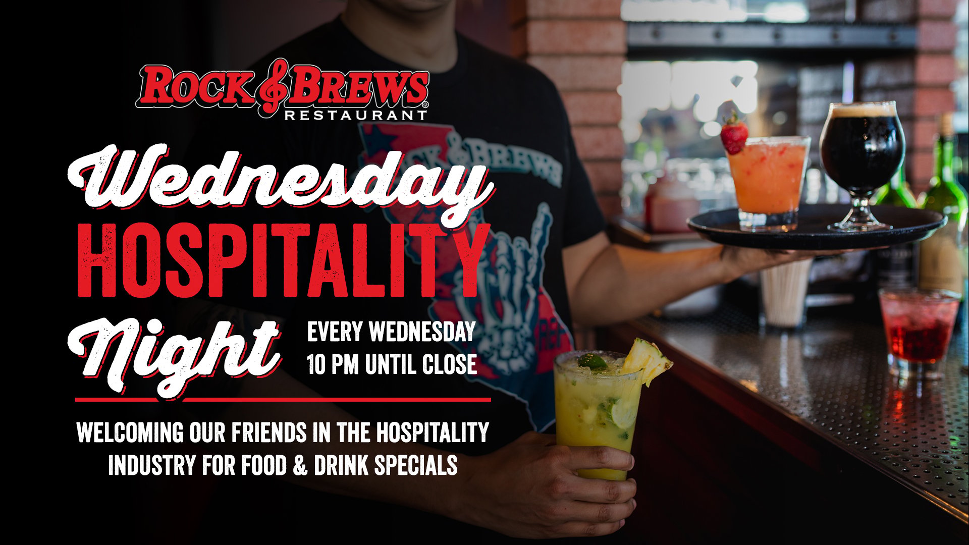 Hospitality Night - American Food & Live Music Restaurant | Rock & Brews