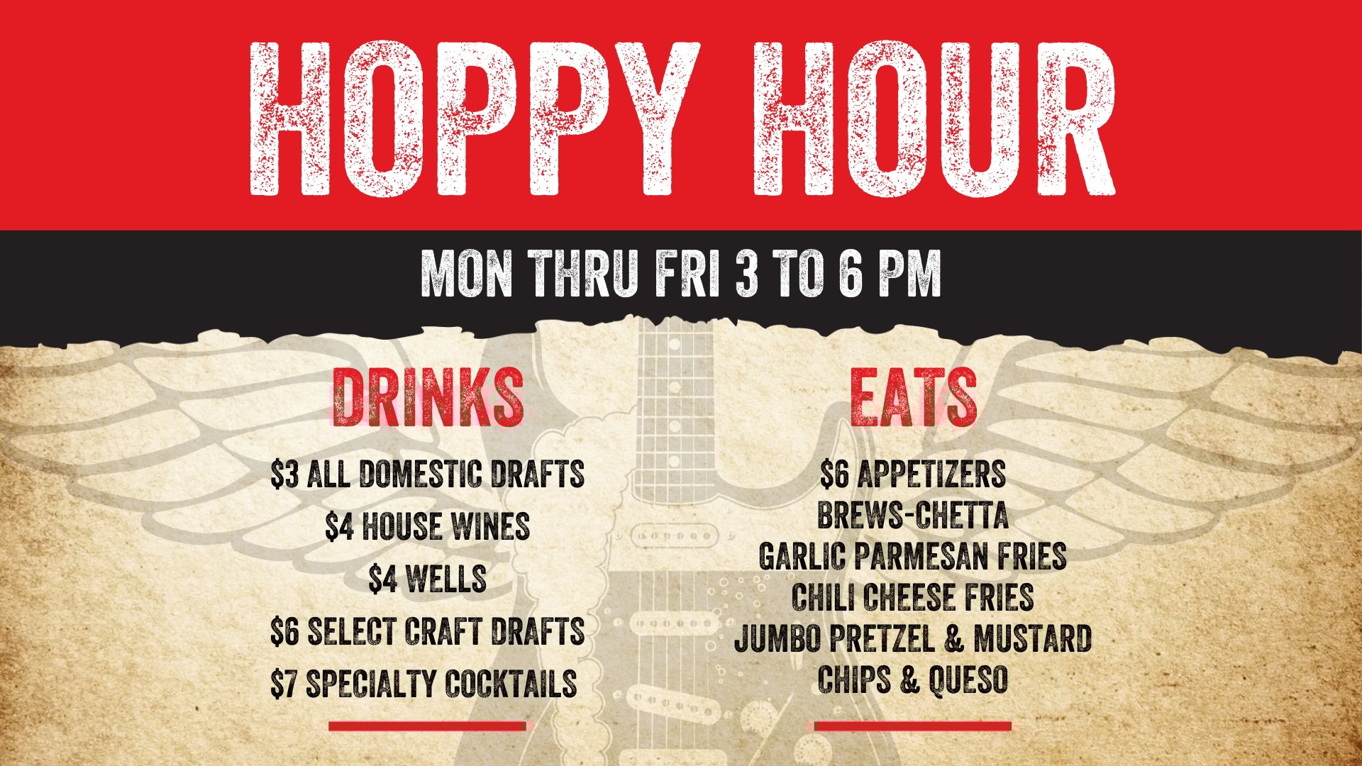 Hoppy Hour - American Food & Live Music Restaurant | Rock & Brews