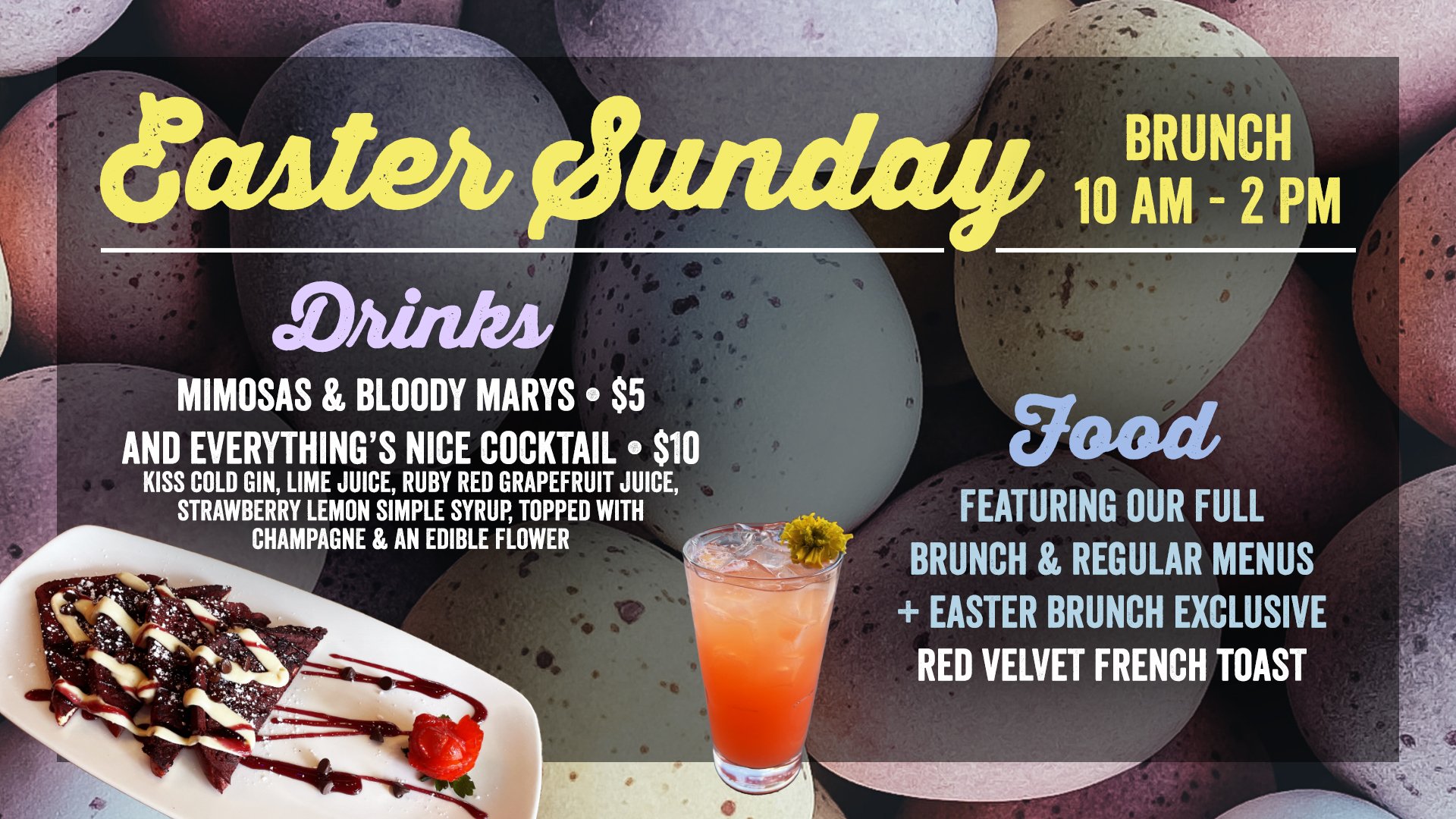 Easter Sunday Brunch - American Food & Live Music Restaurant | Rock & Brews