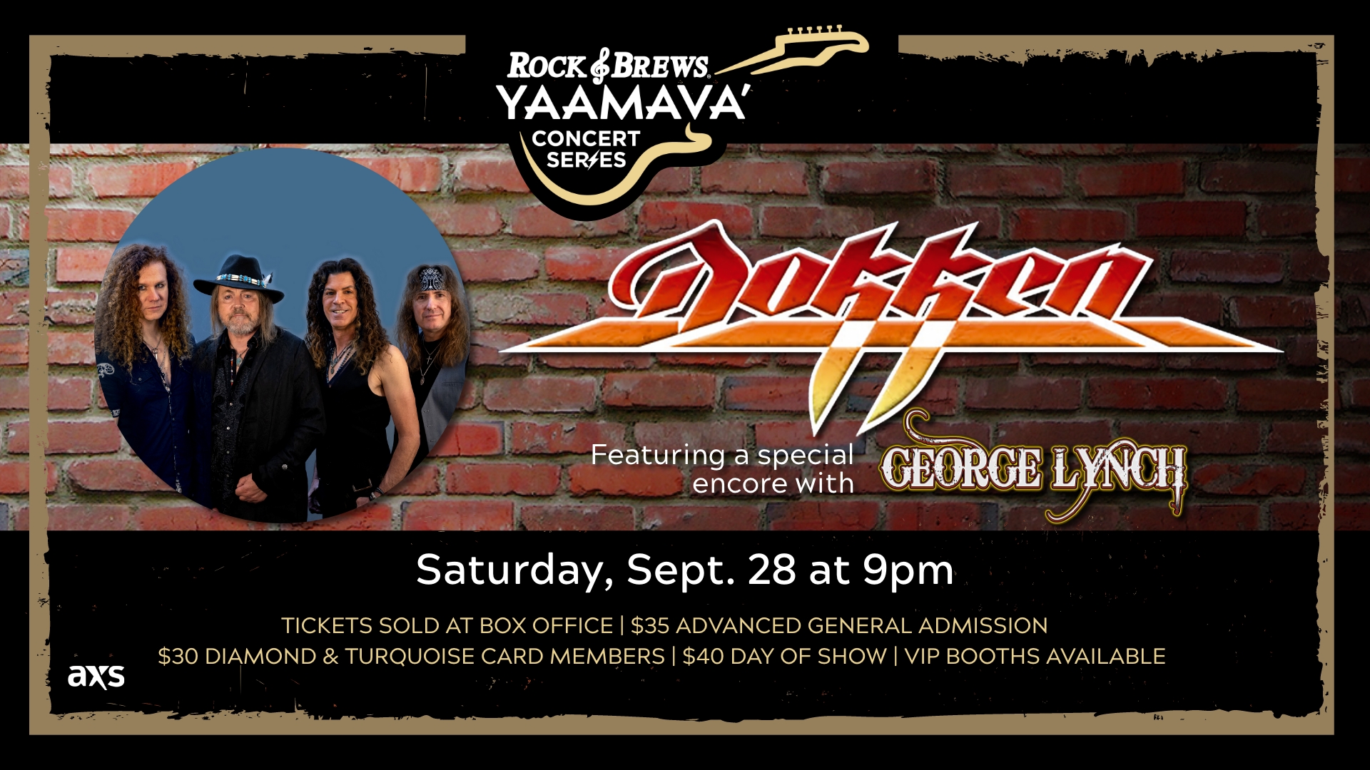 Rock & Brews Concert Series - Dokken - American Food & Live Music ...