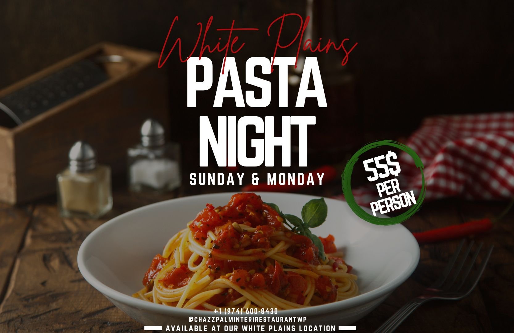 PASTA NIGHT AT CHAZZ! - Chazz Palminteri -Traditional Italian ...