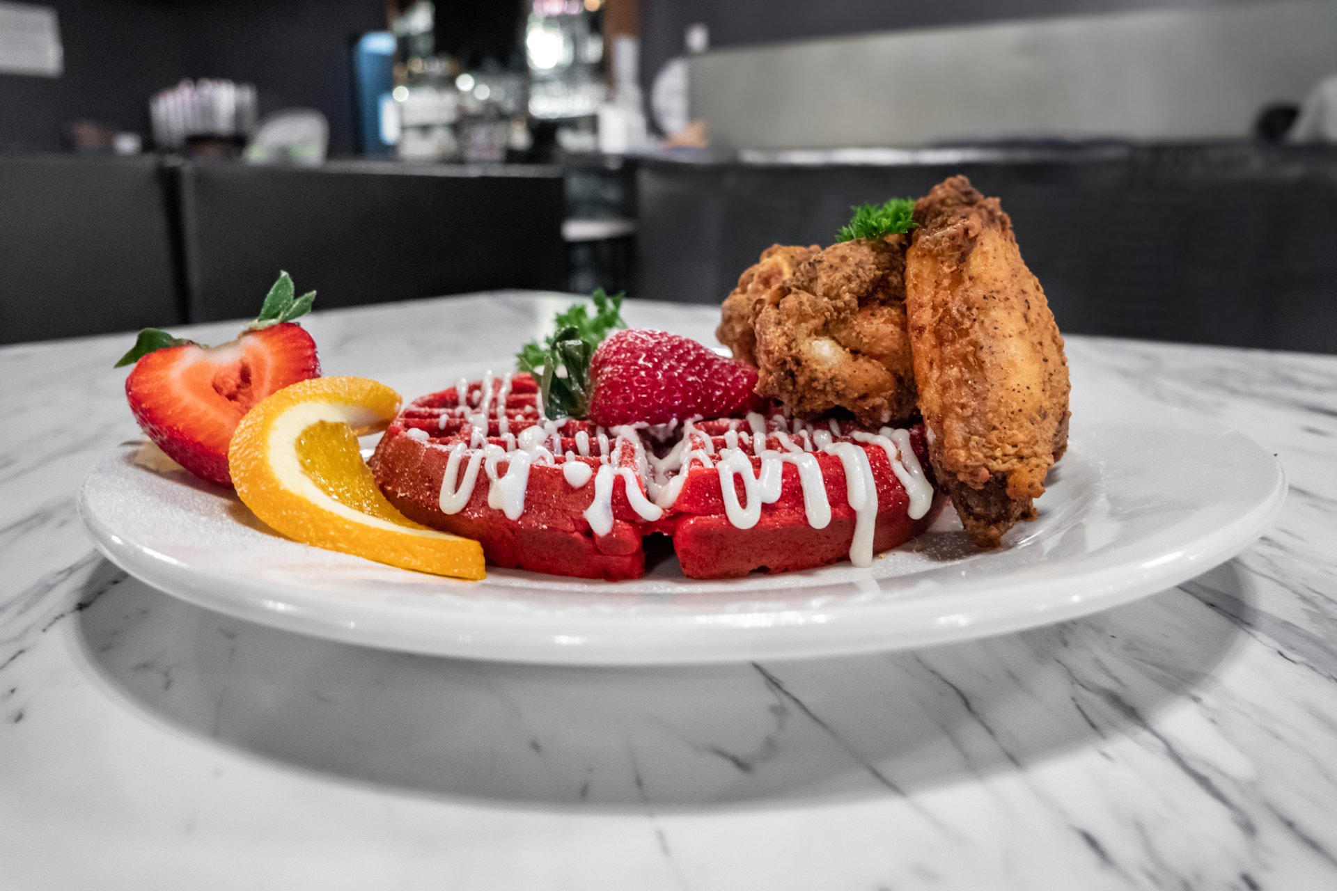 Fried Chicken And Red Velvet Waffles Fried Chicken And Red Velvet