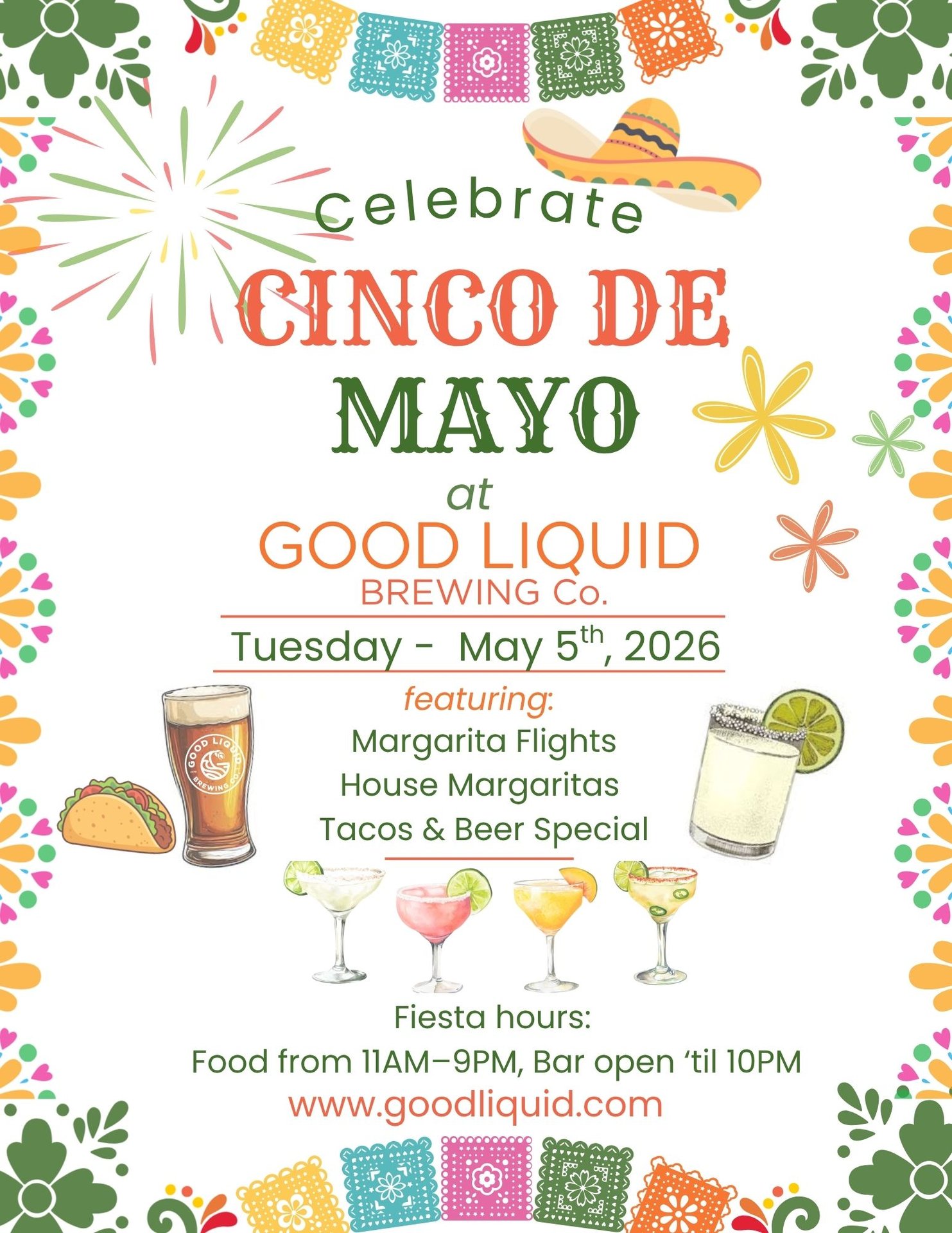 Cinco De Mayo! - Good Liquid Brewing and Distilling Co. - Brewpub in FL