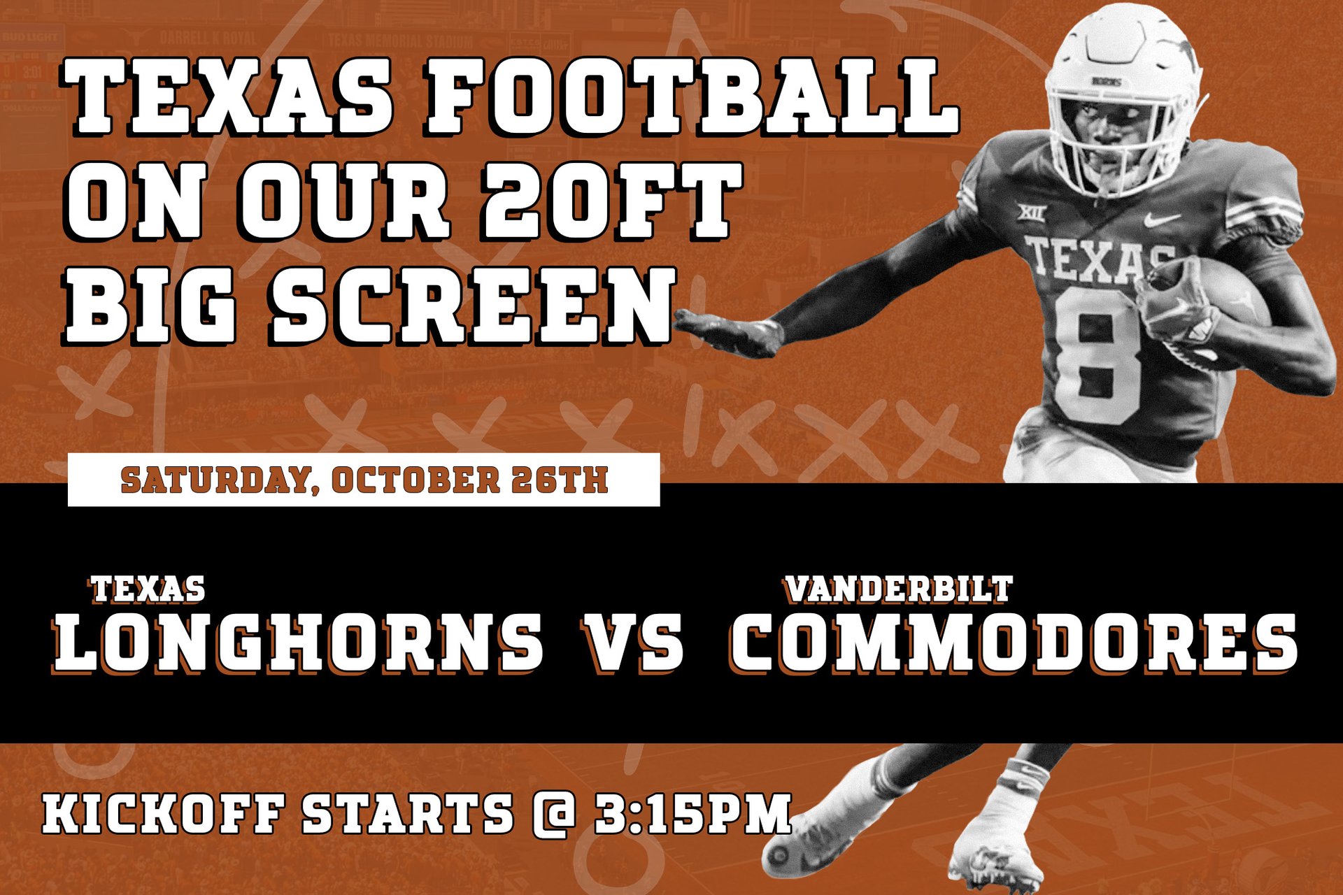 Texas Longhorns vs Vanderbilt Commodores Watch Party - The Fieldhouse at the Crossover - Cedar ...