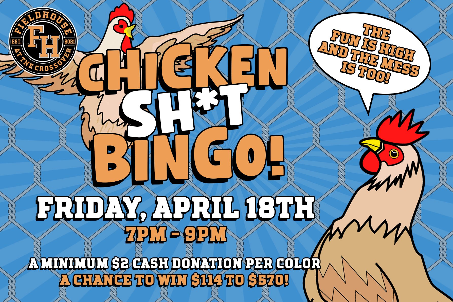 Chicken Shit Bingo - The Fieldhouse at the Crossover - Cedar Park, TX
