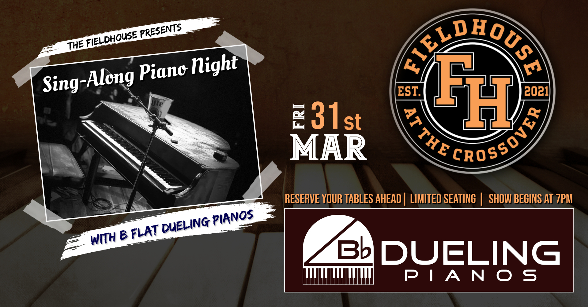 Dueling Piano Night - The Fieldhouse at the Crossover - Cedar Park, TX