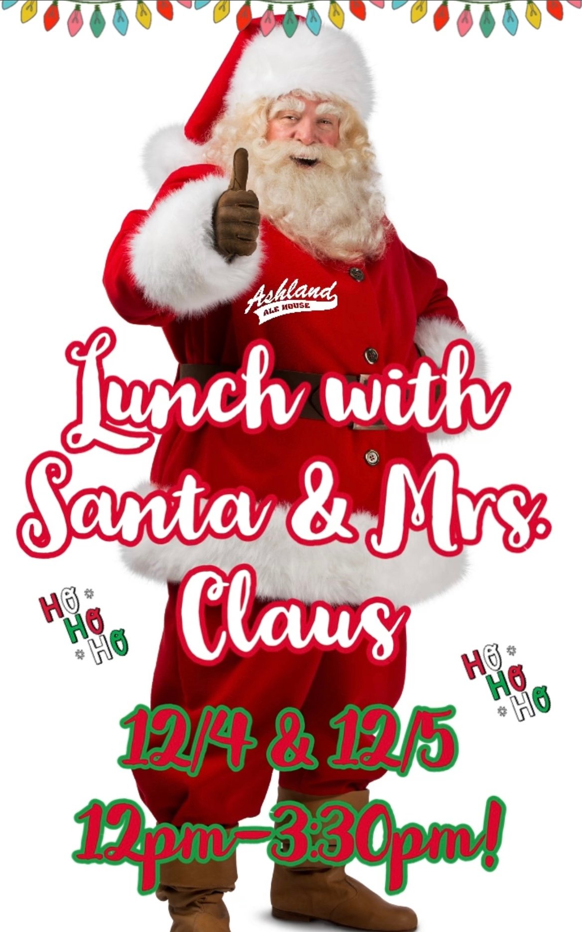 Lunch with Santa & Mrs. Claus! - Ashland Ale House - Bar & Grill in ...