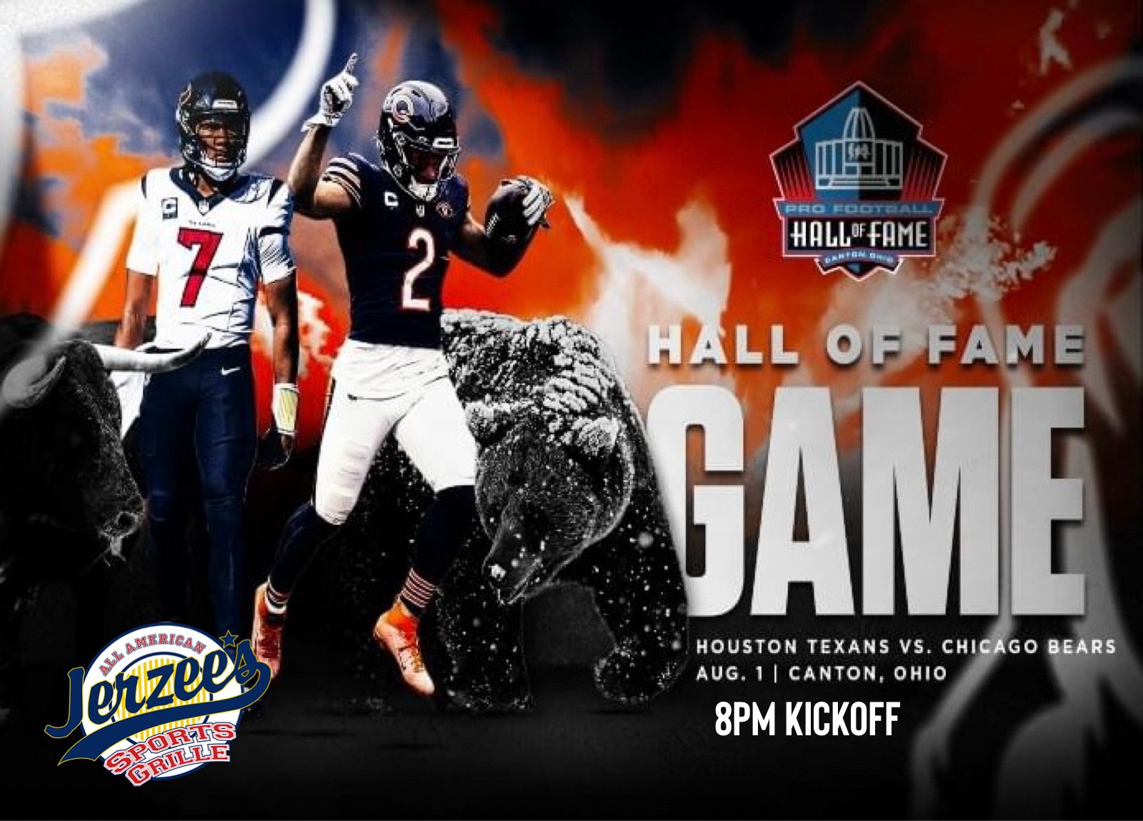 Pro Football Hall of Fame Game - Jerzee's Sports Grille - Sports Bar in OH
