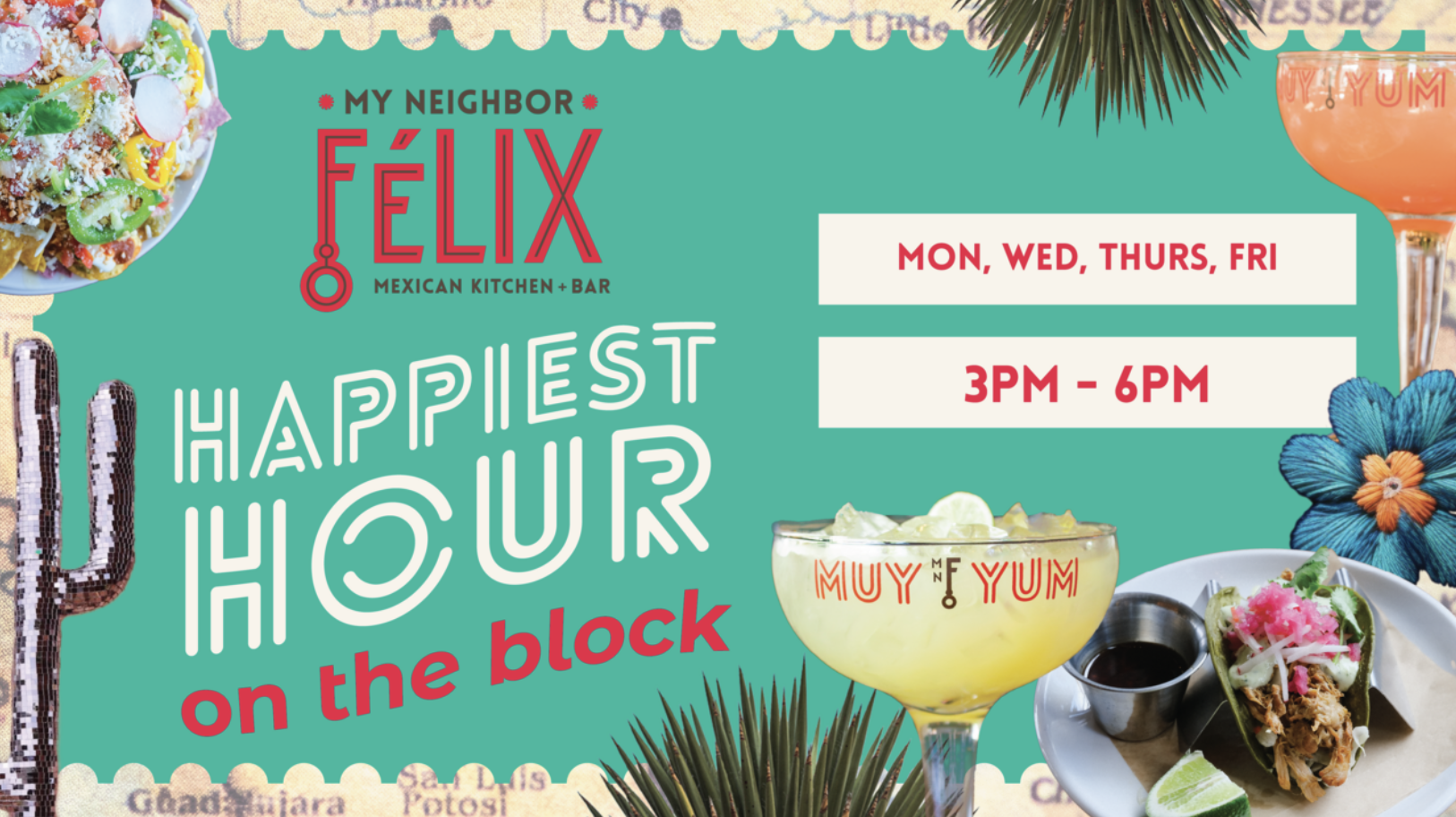 Happy Hour - Colorado Mexican Restaurant - My Neighbor Felix