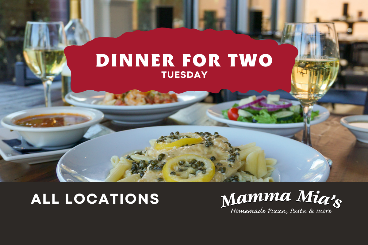 Dinner For Two - Mamma Mia's Restaurants