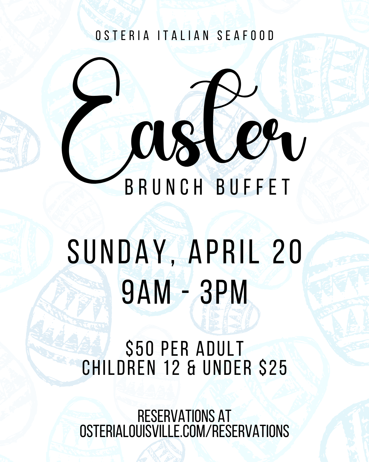 Easter Brunch - Osteria Italian Seafood - Seafood Restaurant in ...