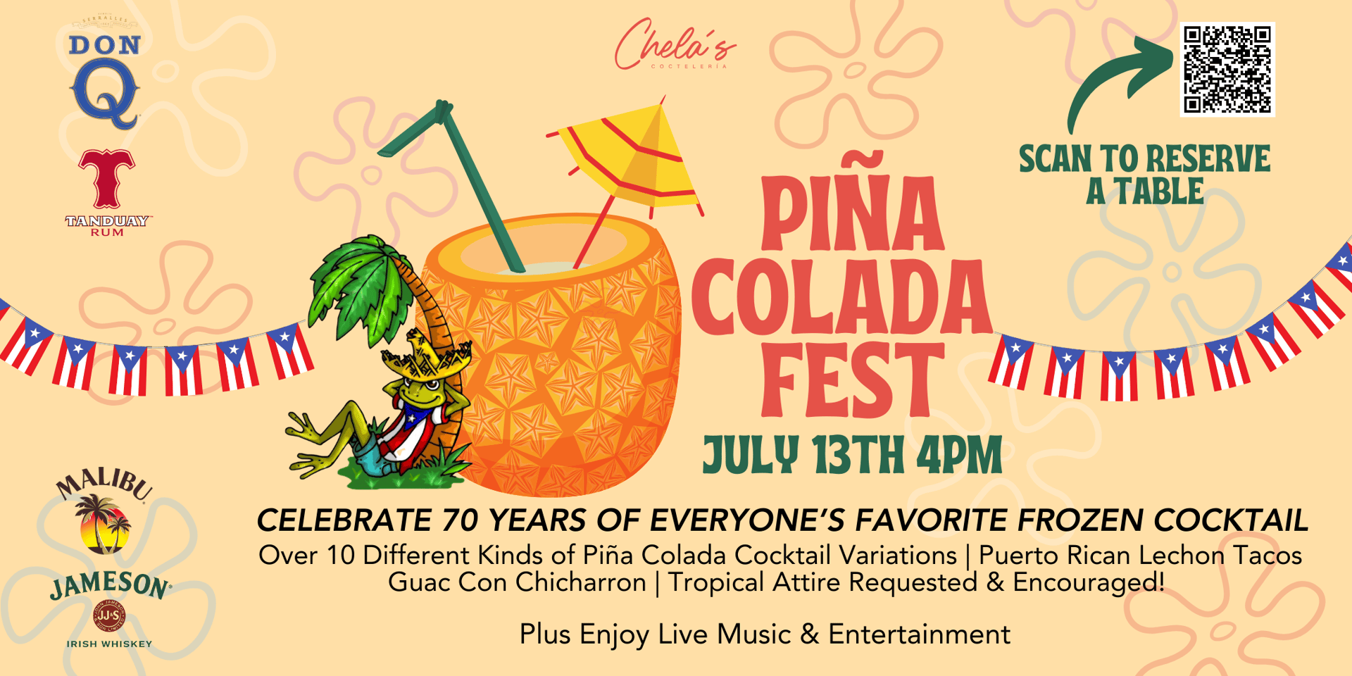 Piña Colada Fest 2024 - Chelas Miami - Bar & Grill in FL