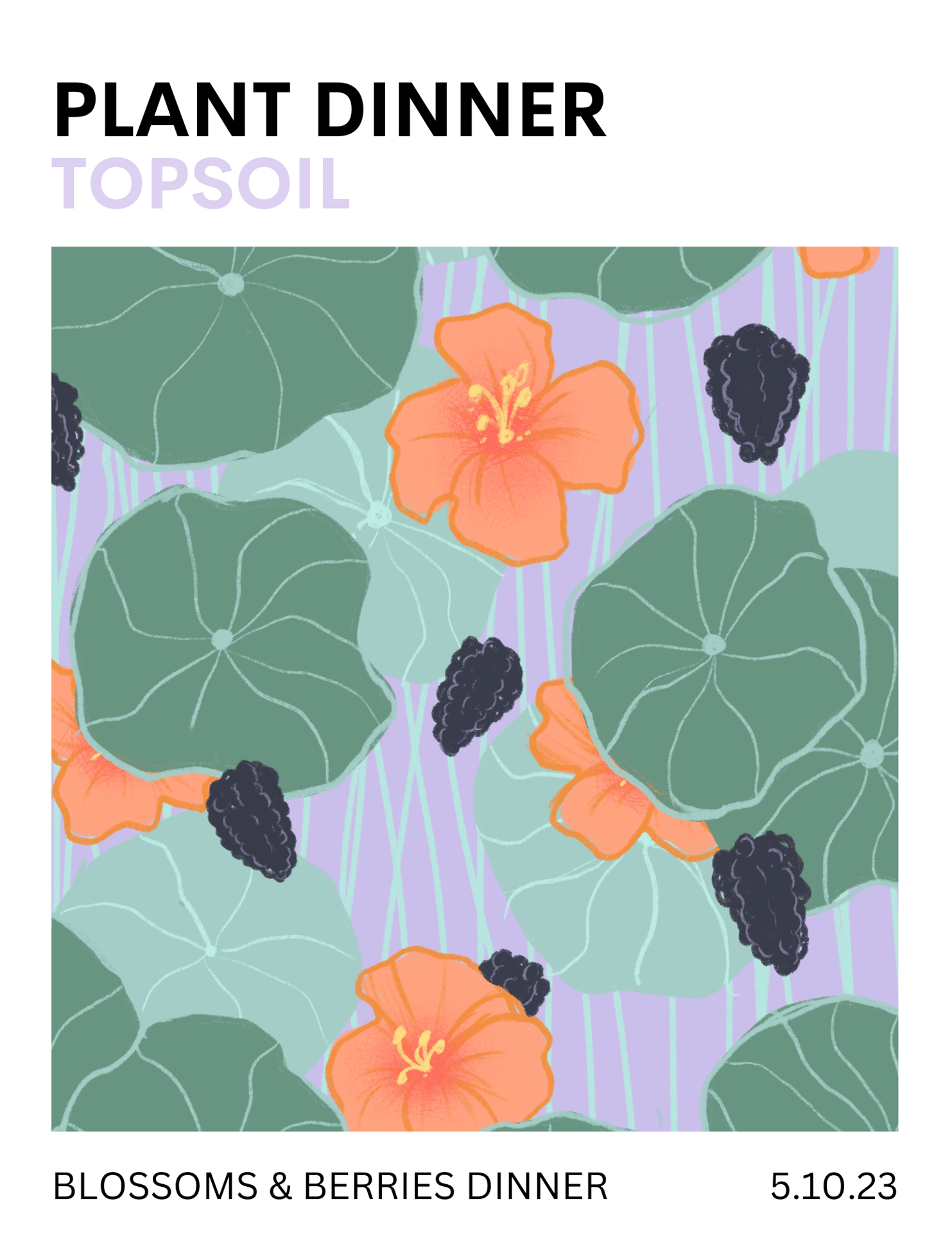 The Blossom and Berry Dinner - Topsoil Plant Based Supper Club - Farm ...
