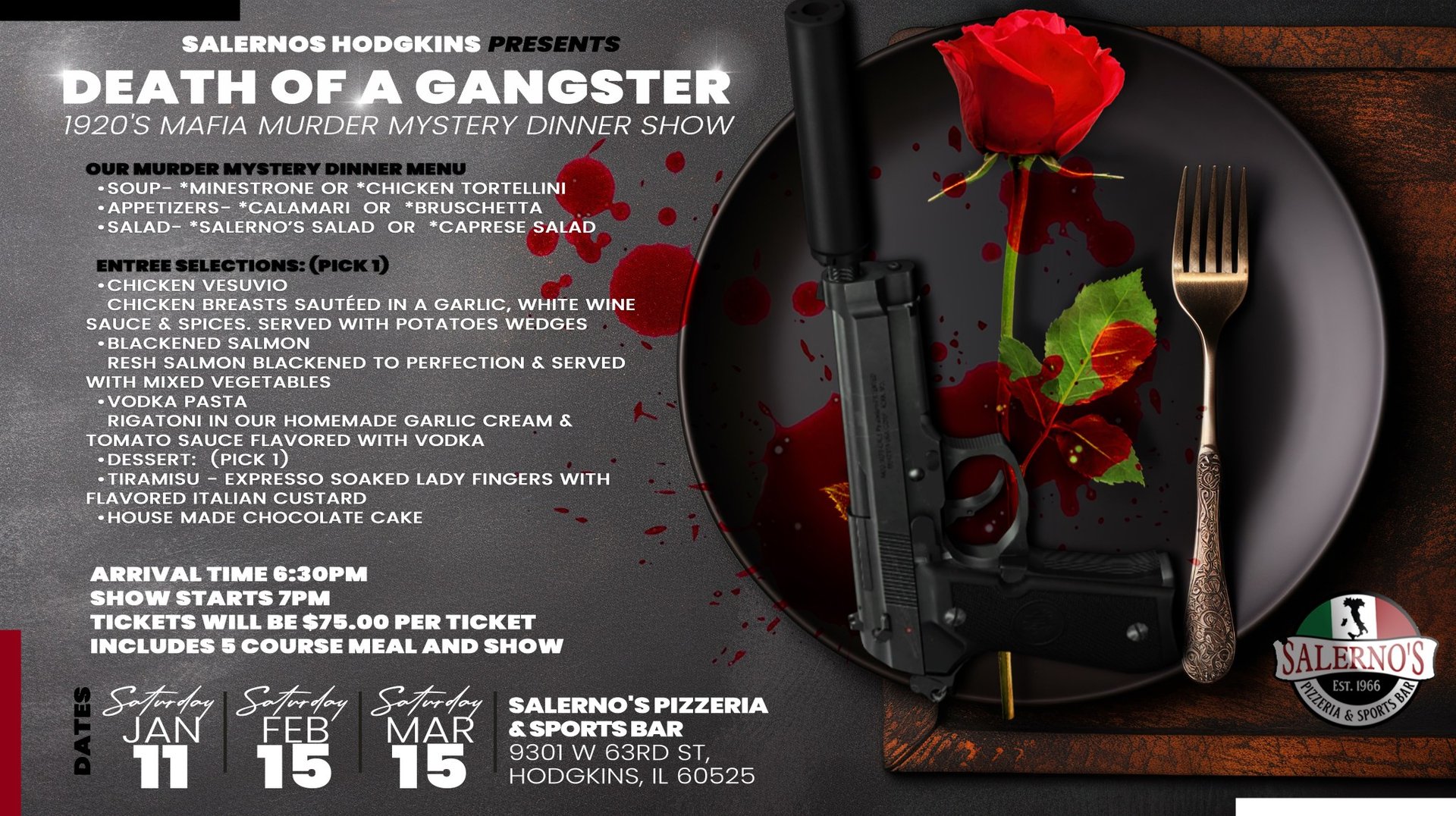 Salerno's Present's Death Of A Gangster 1920's Mafia Murder Mystery ...