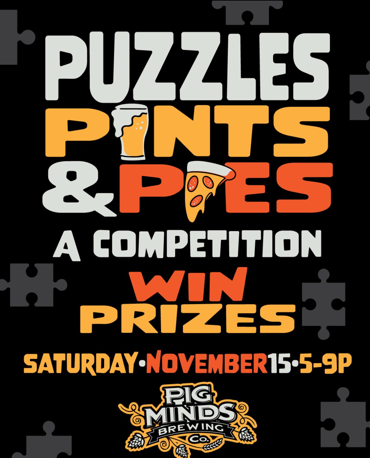 Pig Minds Puzzle Competition - Pig Minds Brewing Company - Vegan ...