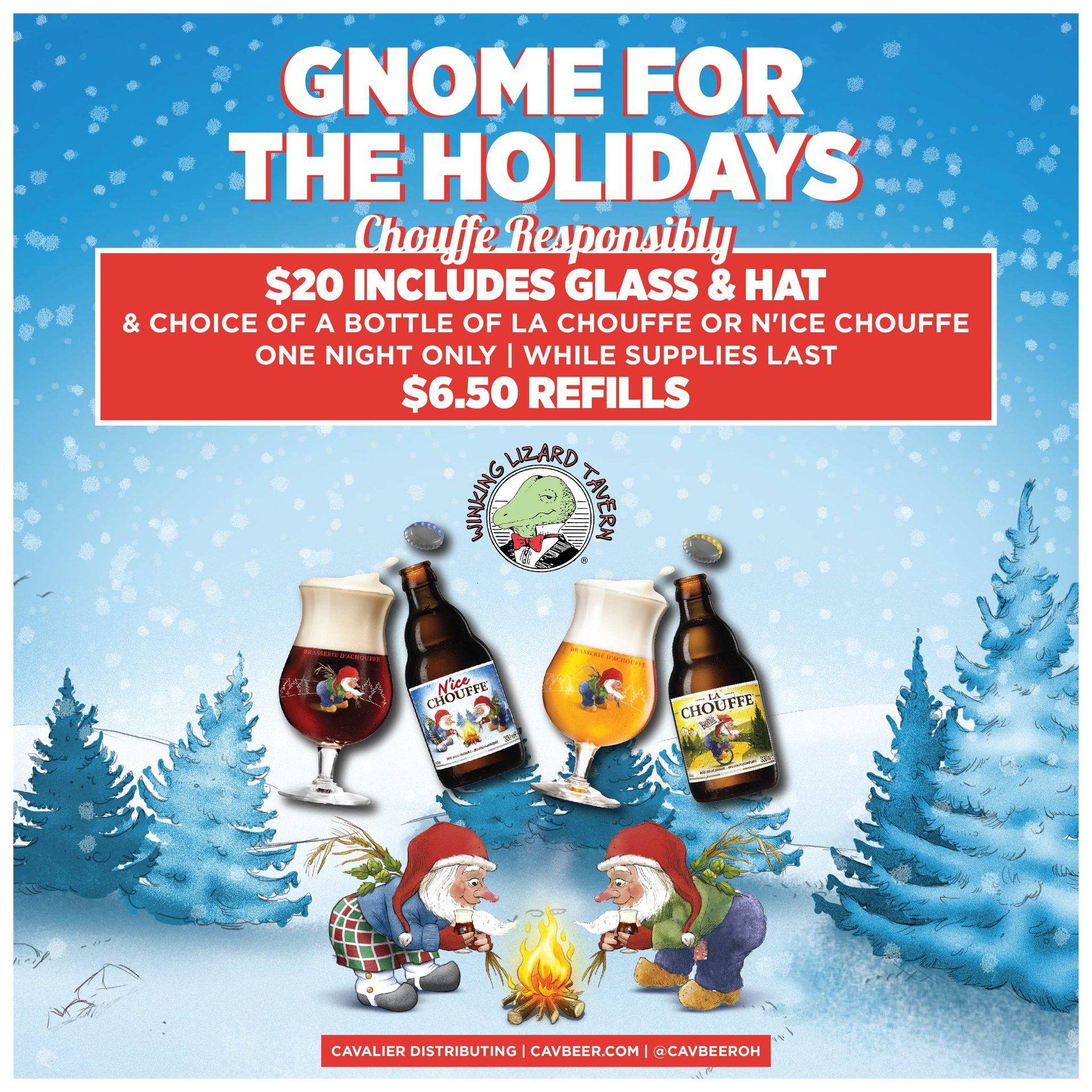Gnome for the Holidays - Winking Lizard Tavern