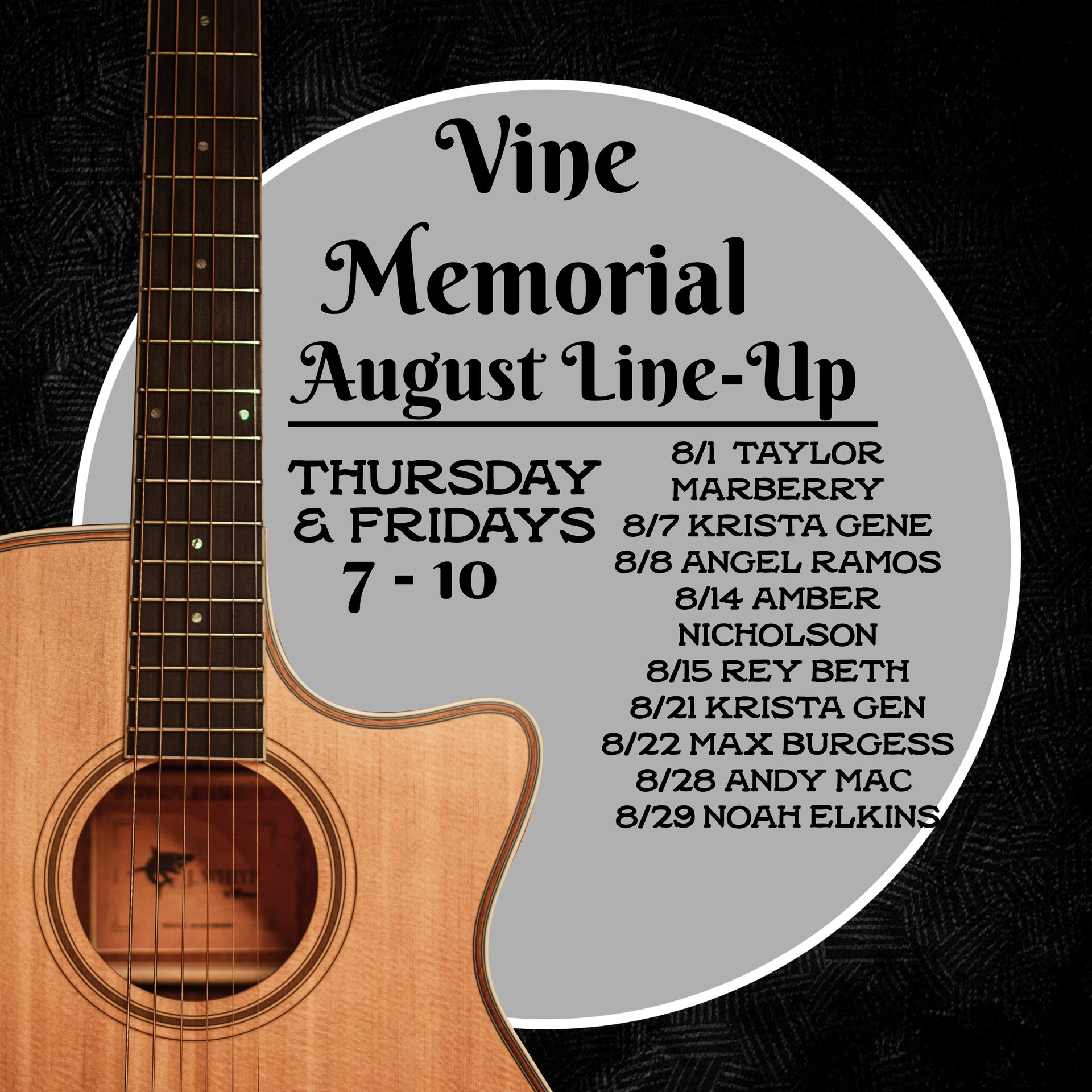 Live Music - Vine Memorial - Wine Bar in TX
