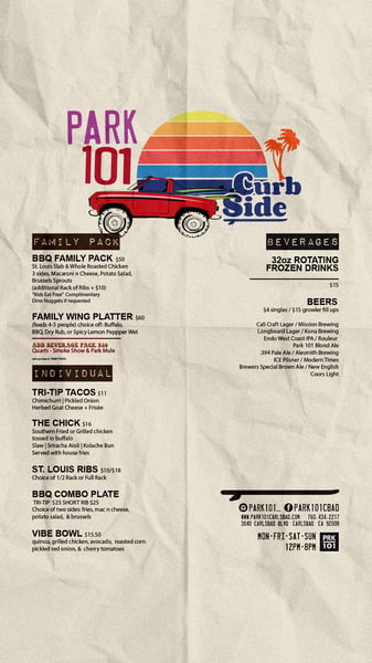 Home - Park 101 - Restaurant in Carlsbad, CA