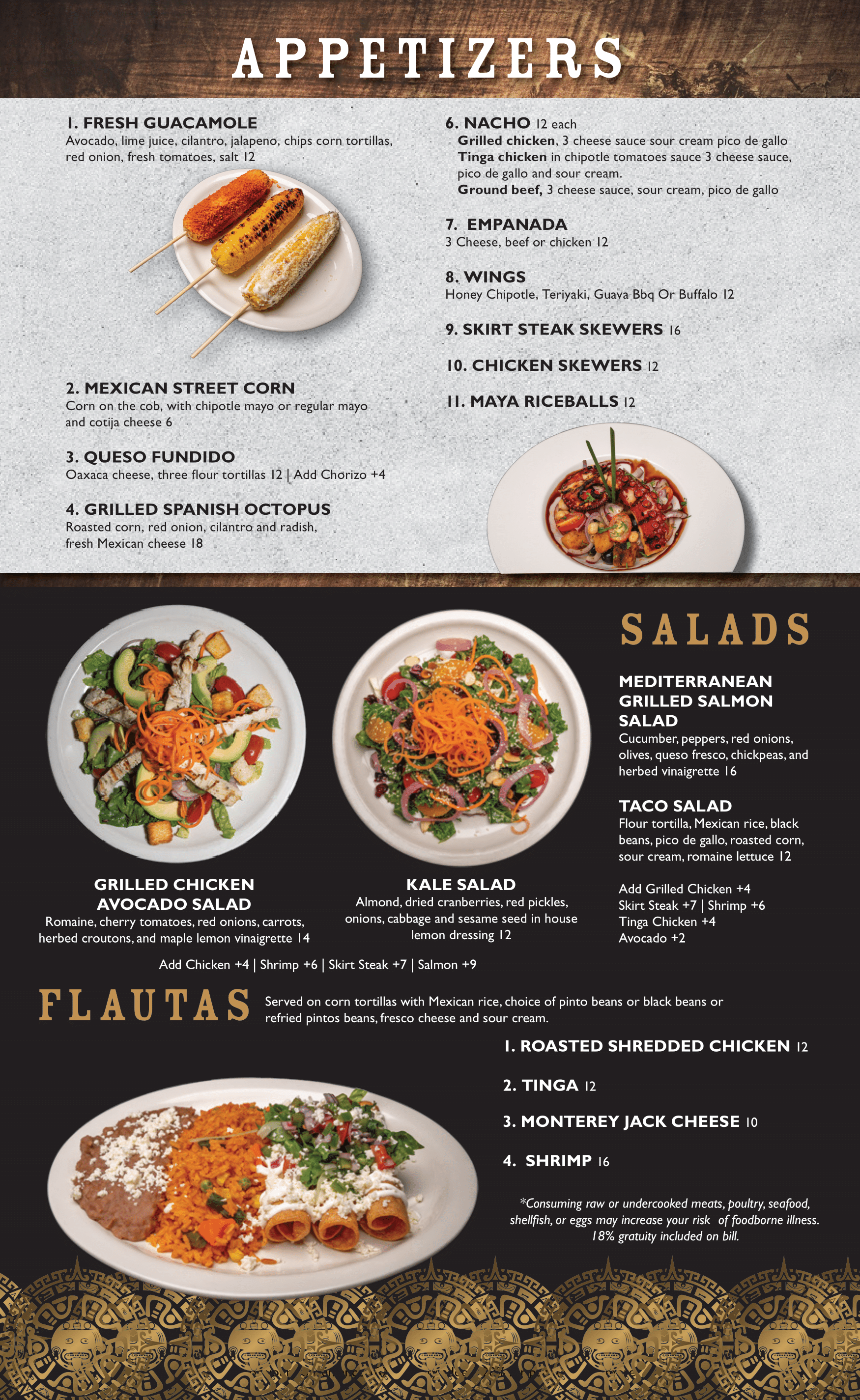 Spanish Food Menu Cover