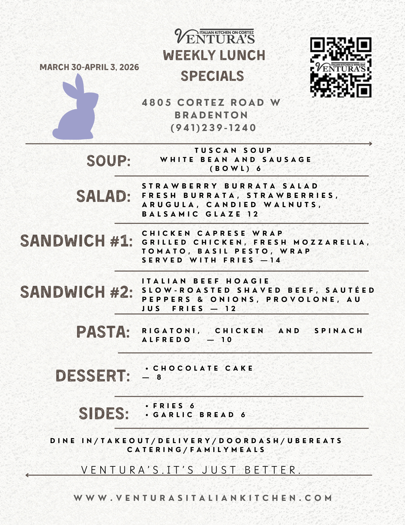 Menu | Cortez - Ventura's Italian Kitchen & Wine Bar - Pizza, Italian in FL