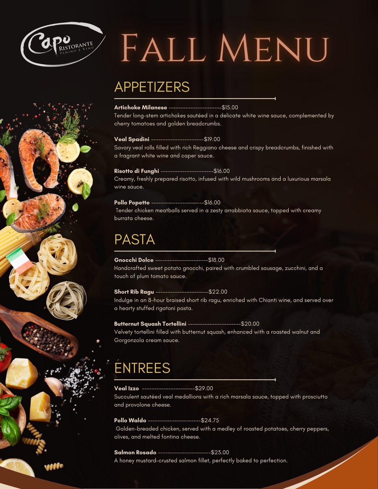 Menu - Capo Ristorante