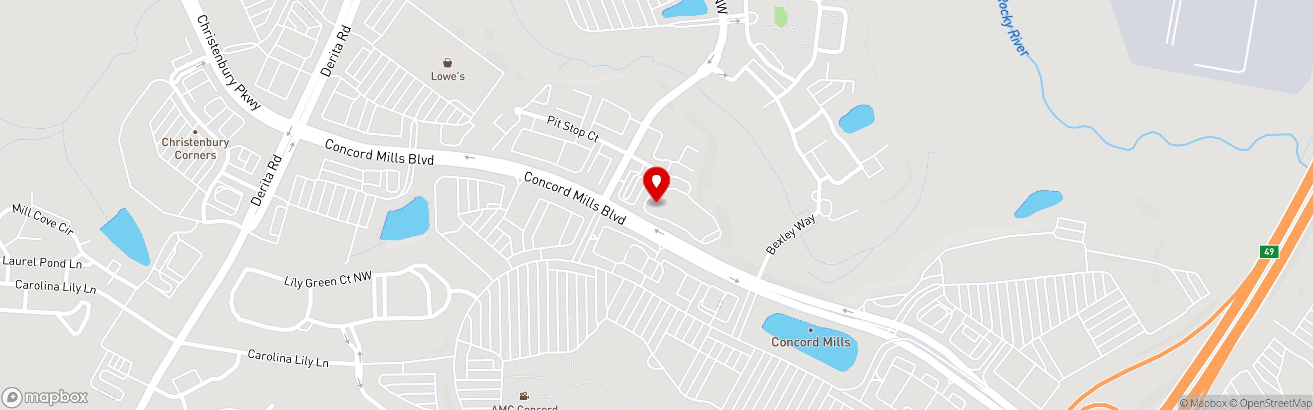 Concord Mills Location Map