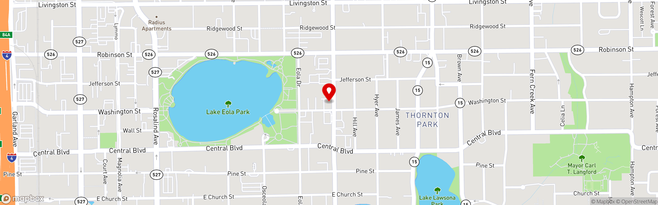 Thornton Park Orlando Map